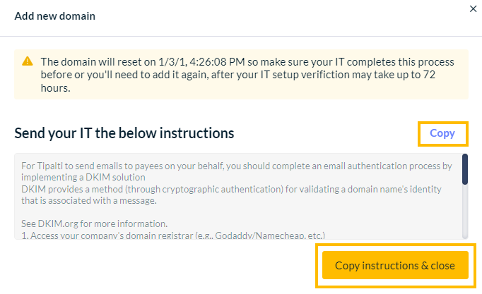 Troubleshoot Email Delivery Issues: Registering Your Domain – Tipalti