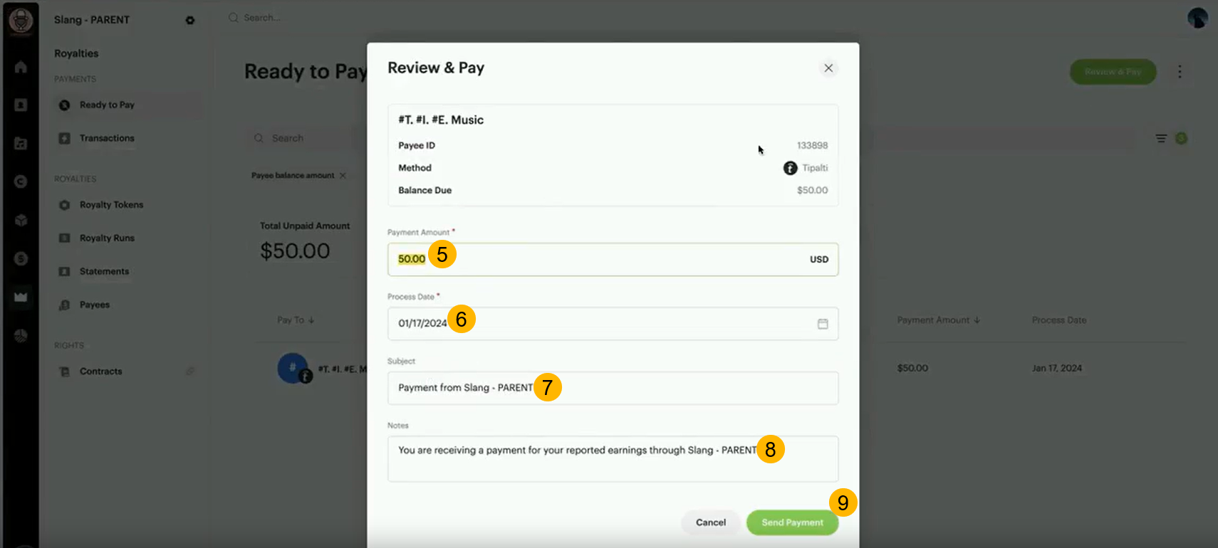 Payments workflow – Tipalti
