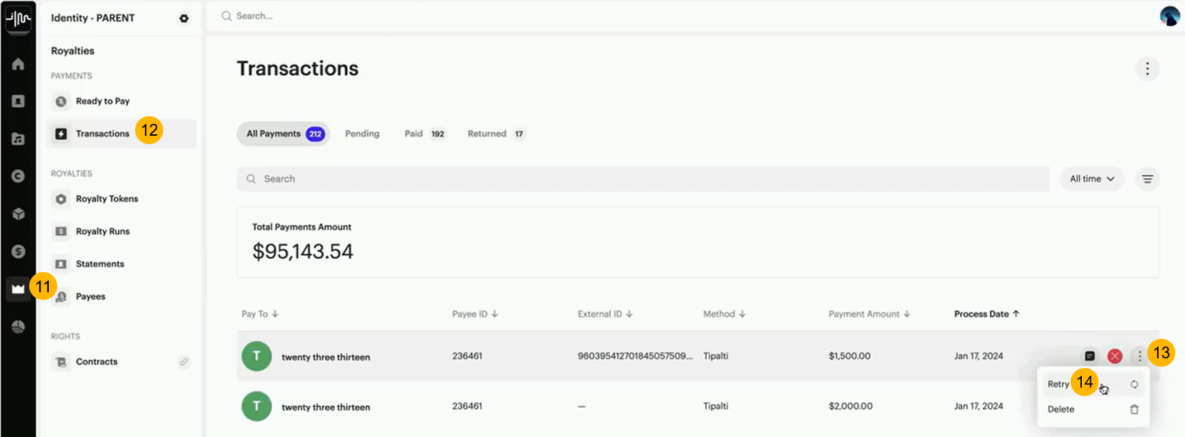 Payments workflow – Tipalti