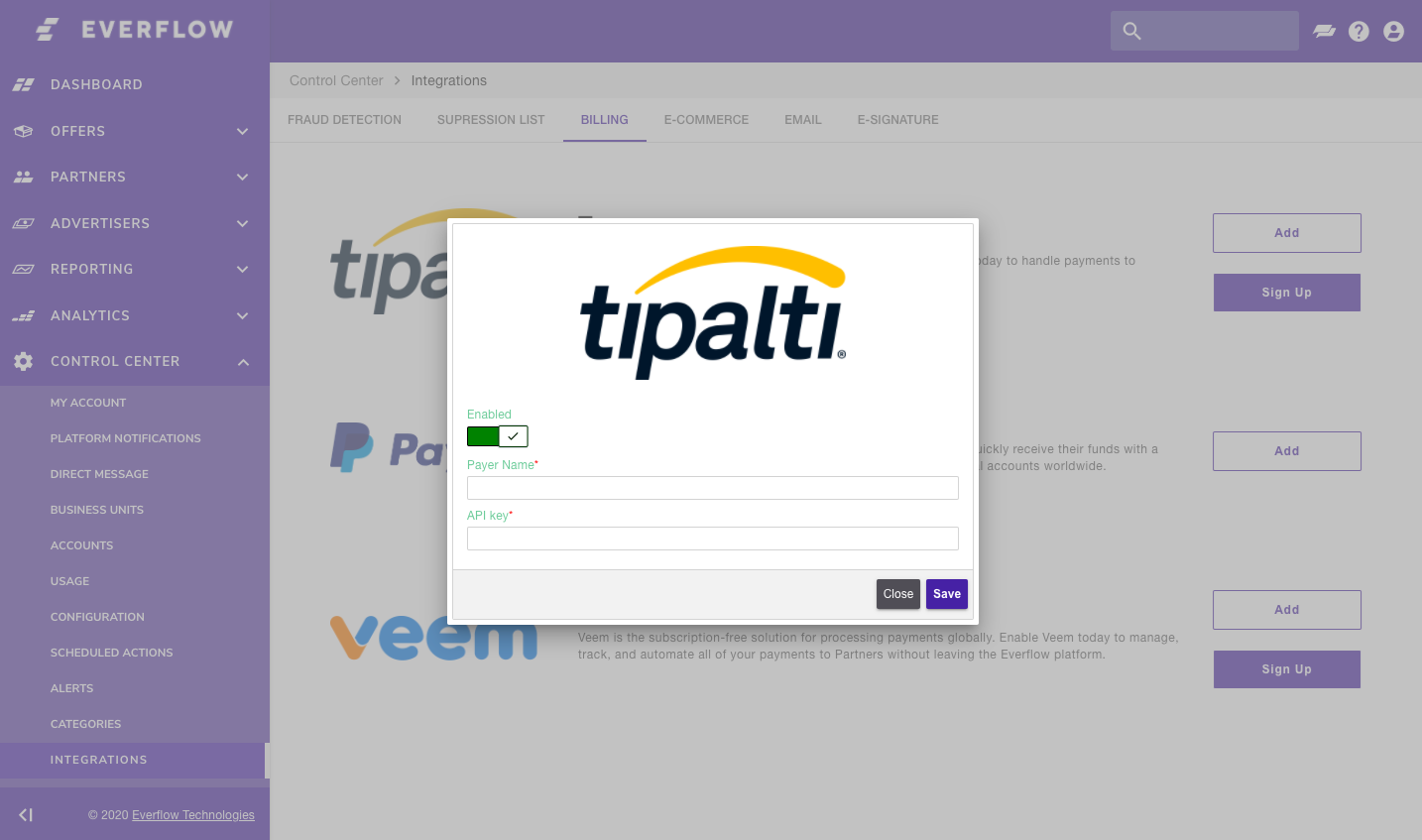 Setup – Tipalti