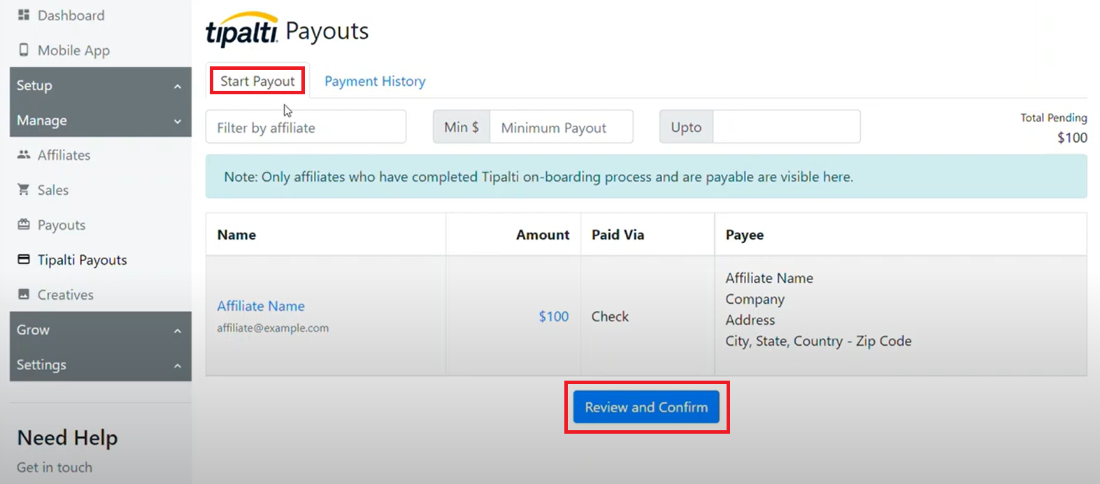Payments Workflow – Tipalti
