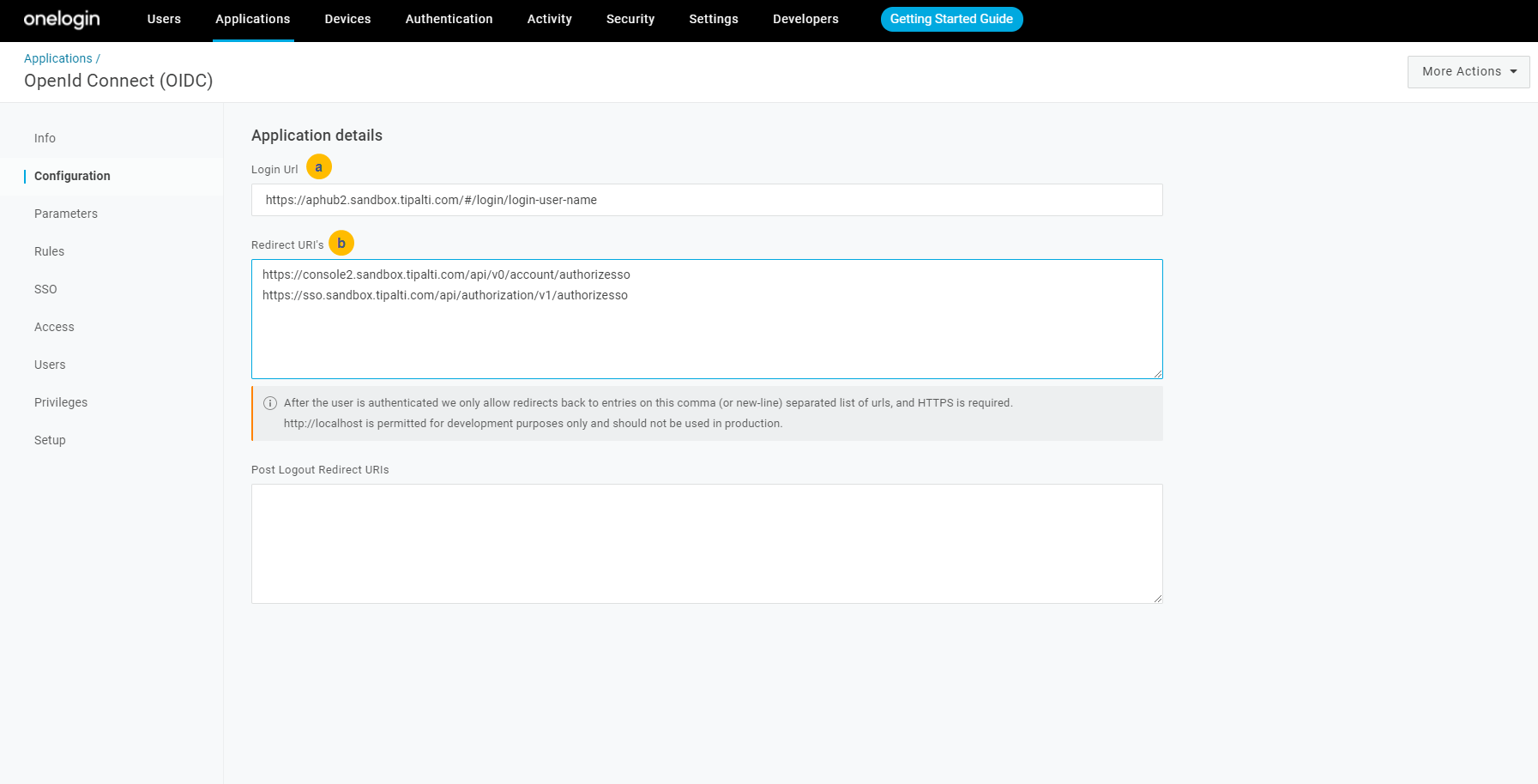 OneLogin – Tipalti