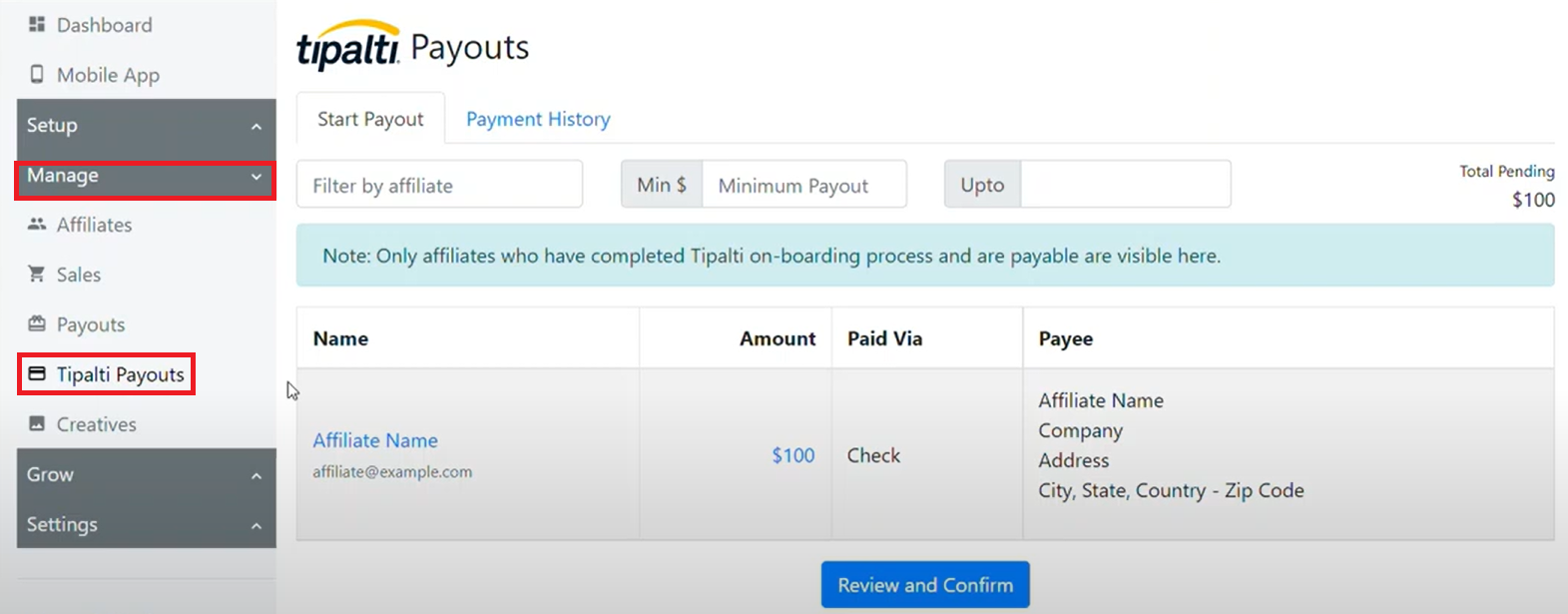 Payments Workflow – Tipalti