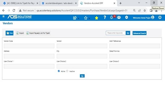 Payee Workflow – Tipalti