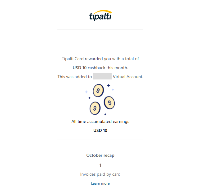 Pay bills by card – Tipalti